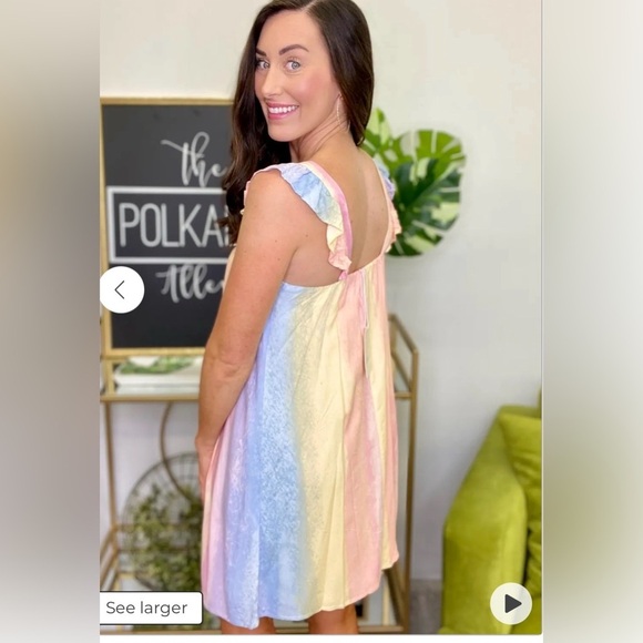 Emily Wonder | Tops | Emily Wonder Rainbow Pastel Tunicdress 2xl Lined ...